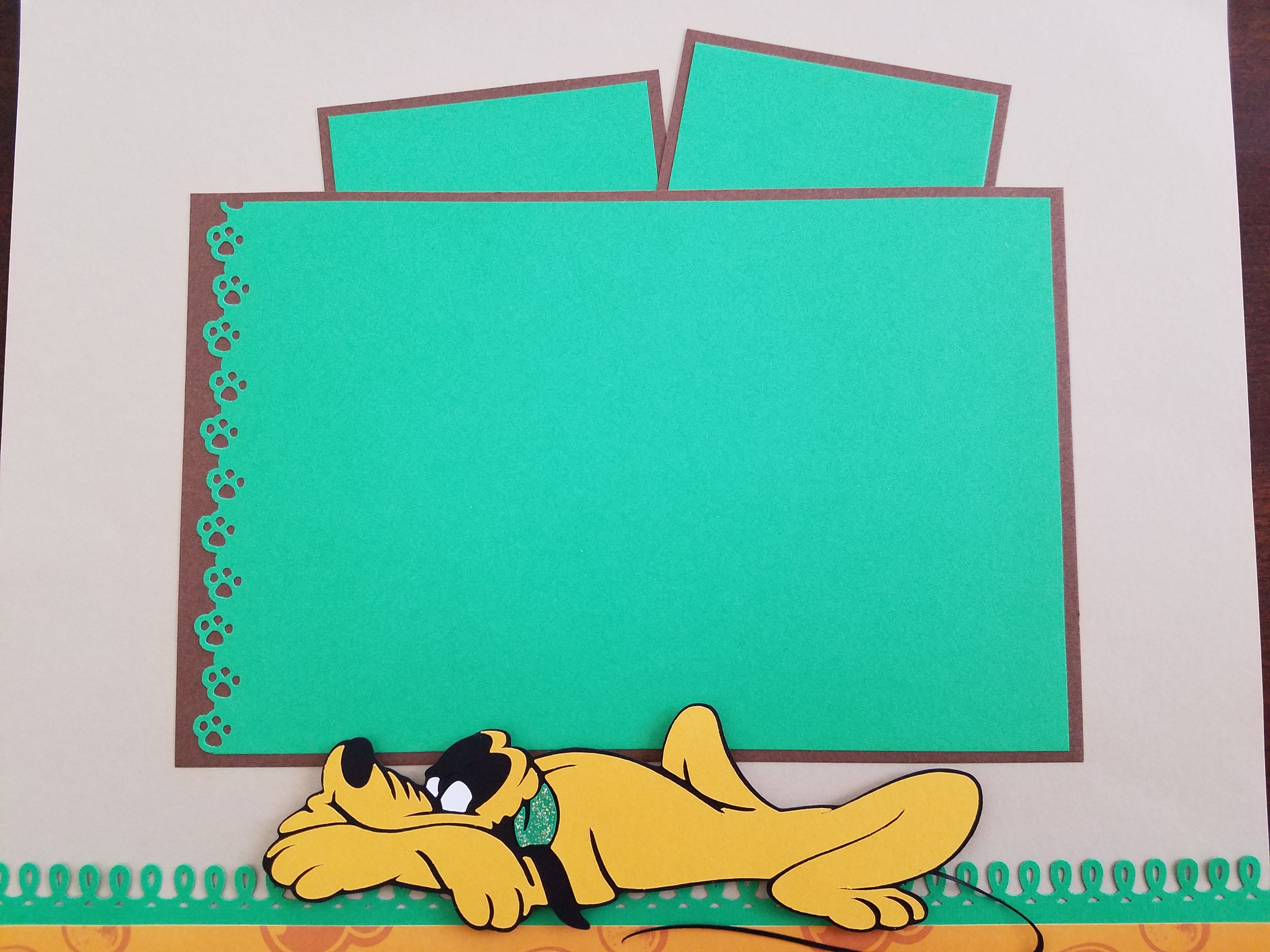 Disney Pluto Scrapbook Layout 1 Page 12"x12" Dog Pet Themed Scrapbook ...
