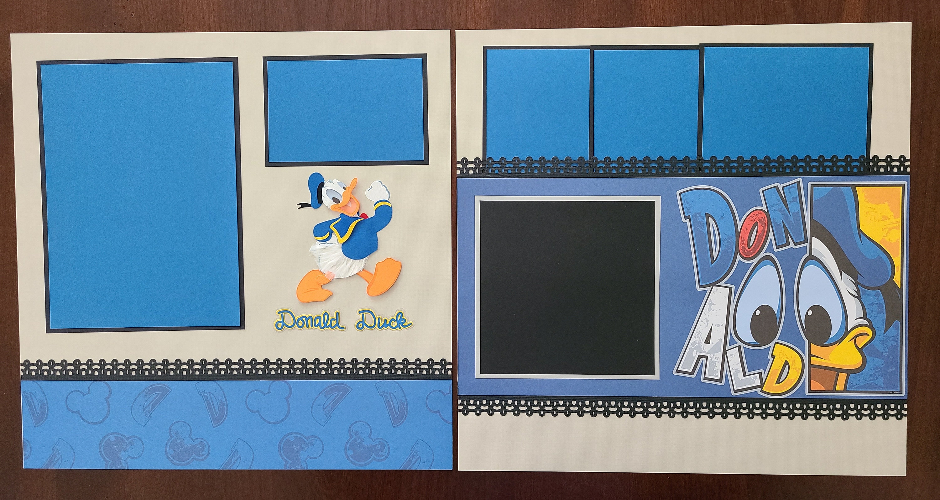 Disney Donald Duck Premade Scrapbook Layout 2 Page - Etsy