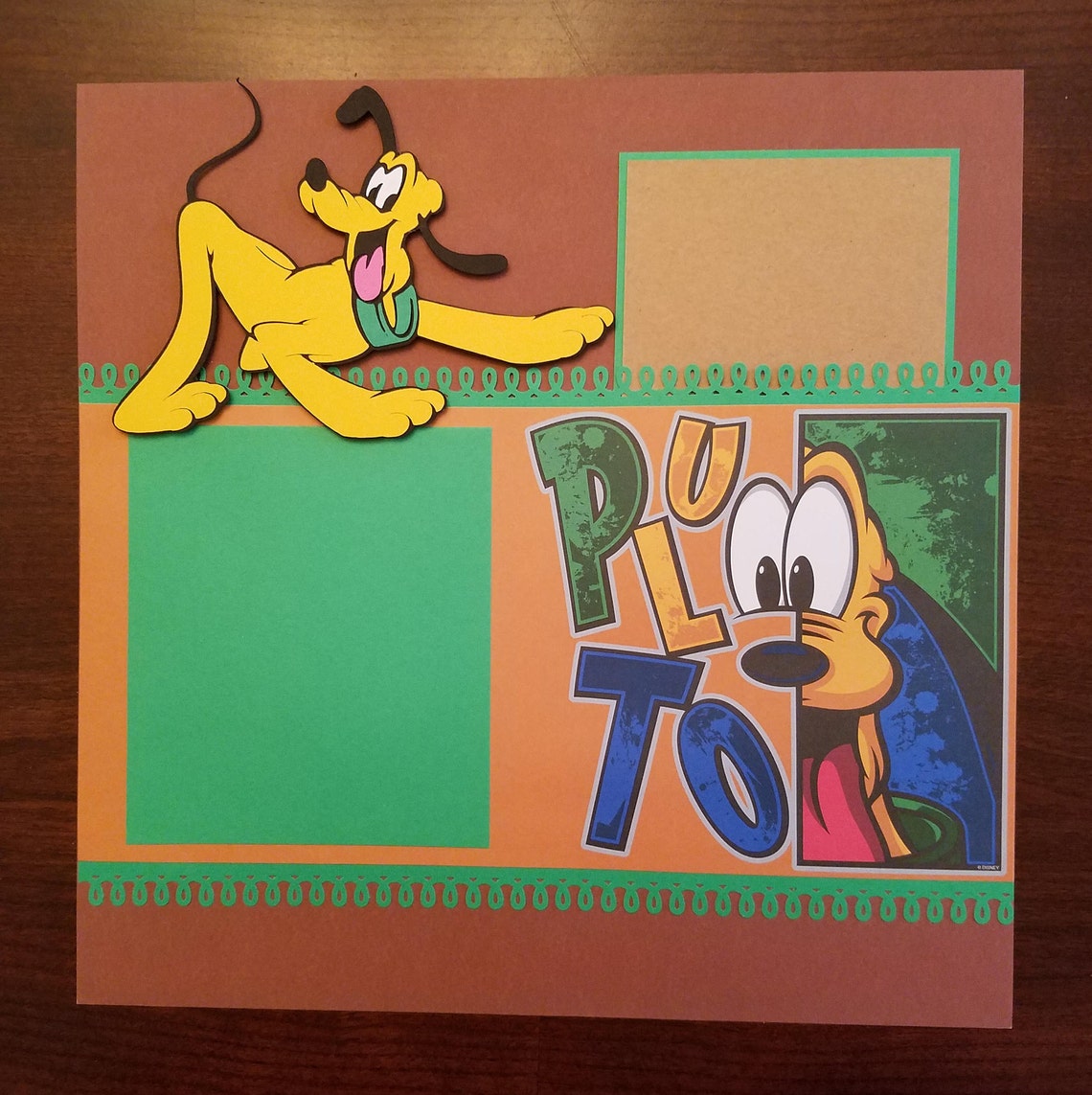Disney Pluto Scrapbook Premade Layout 2 Page 12"x12" Dog Themed ...
