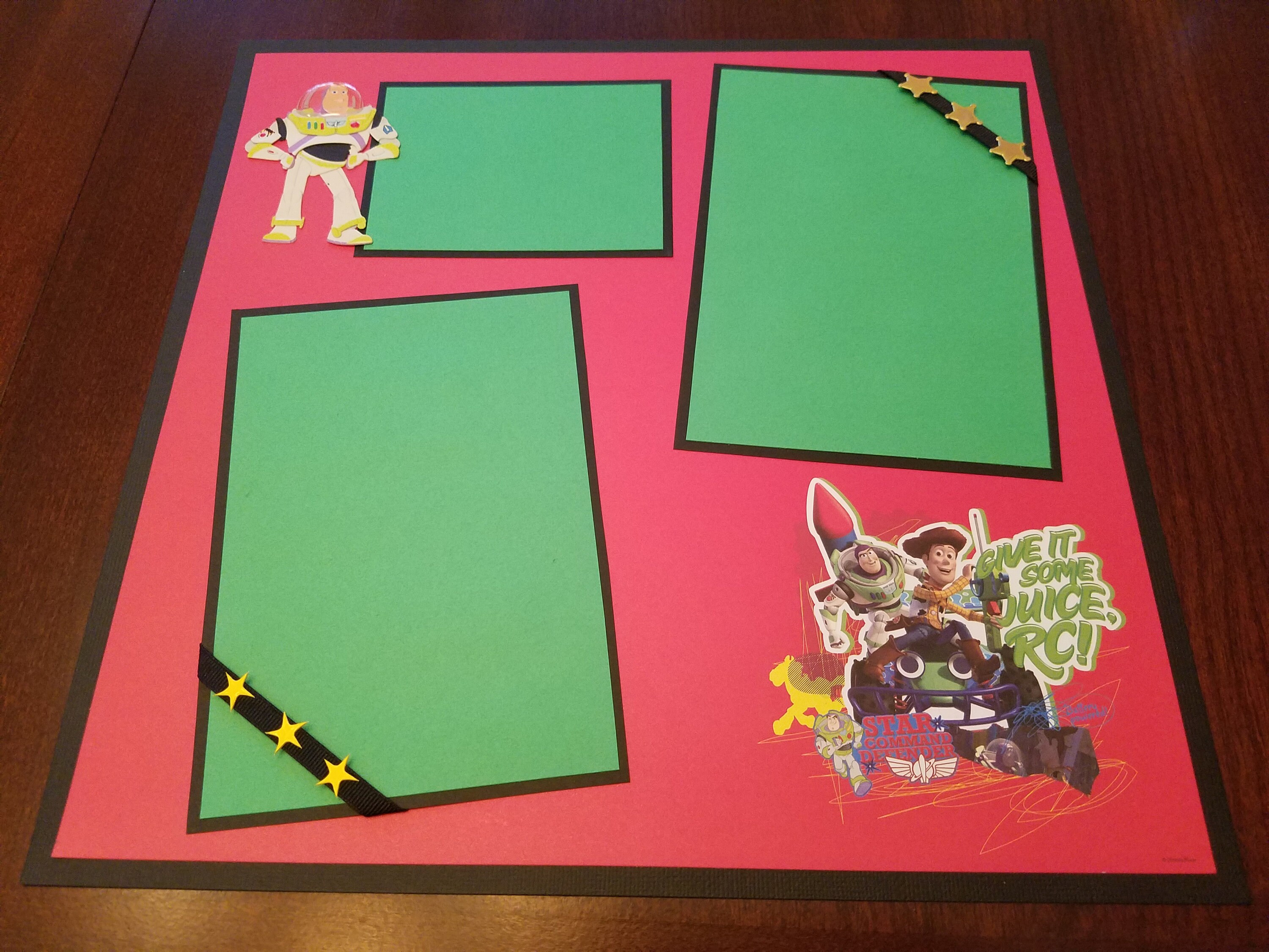 Disney Pixar Toy Story Scrapbook Layout Premade 1 page 12 x | Etsy