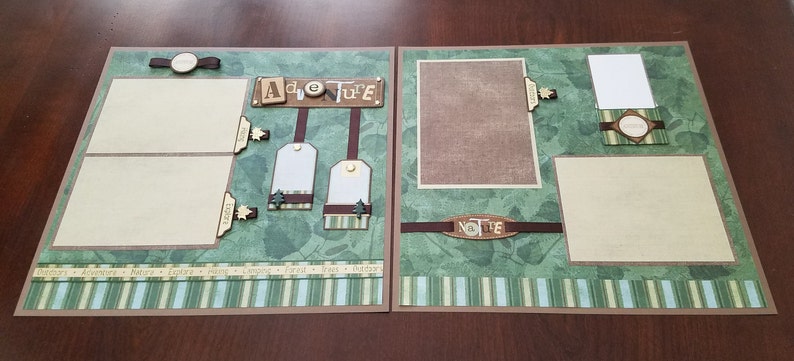 Nature Outdoors Adventure 2 Page 12"x12" Premade Scrapbook Layout ...