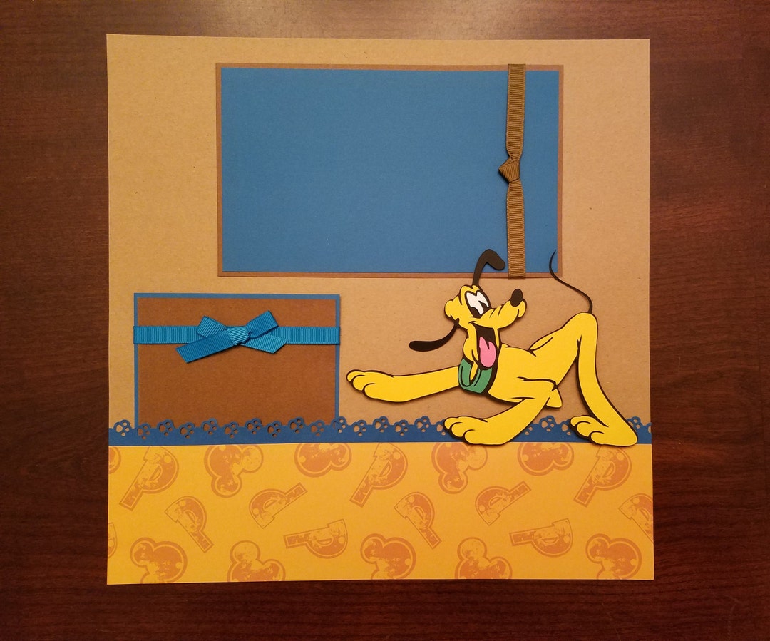 Disney Pluto Premade Scrapbook Layout 1 Page 12"x12" Dog, Pet Themed ...