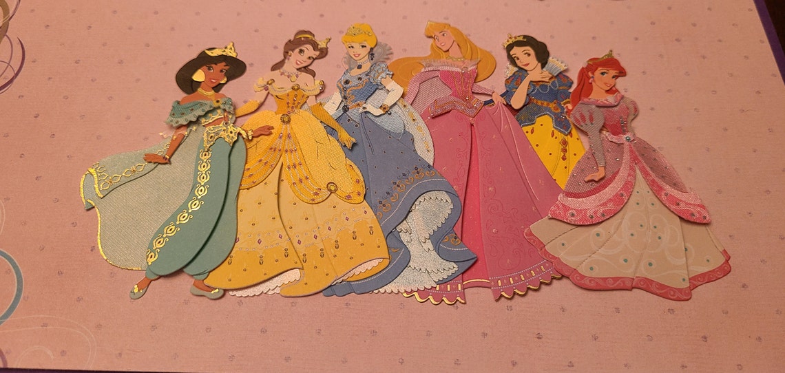 Disney Princess Scrapbook Layout 2 Page 12x12 Featuring Jasmine, Belle ...