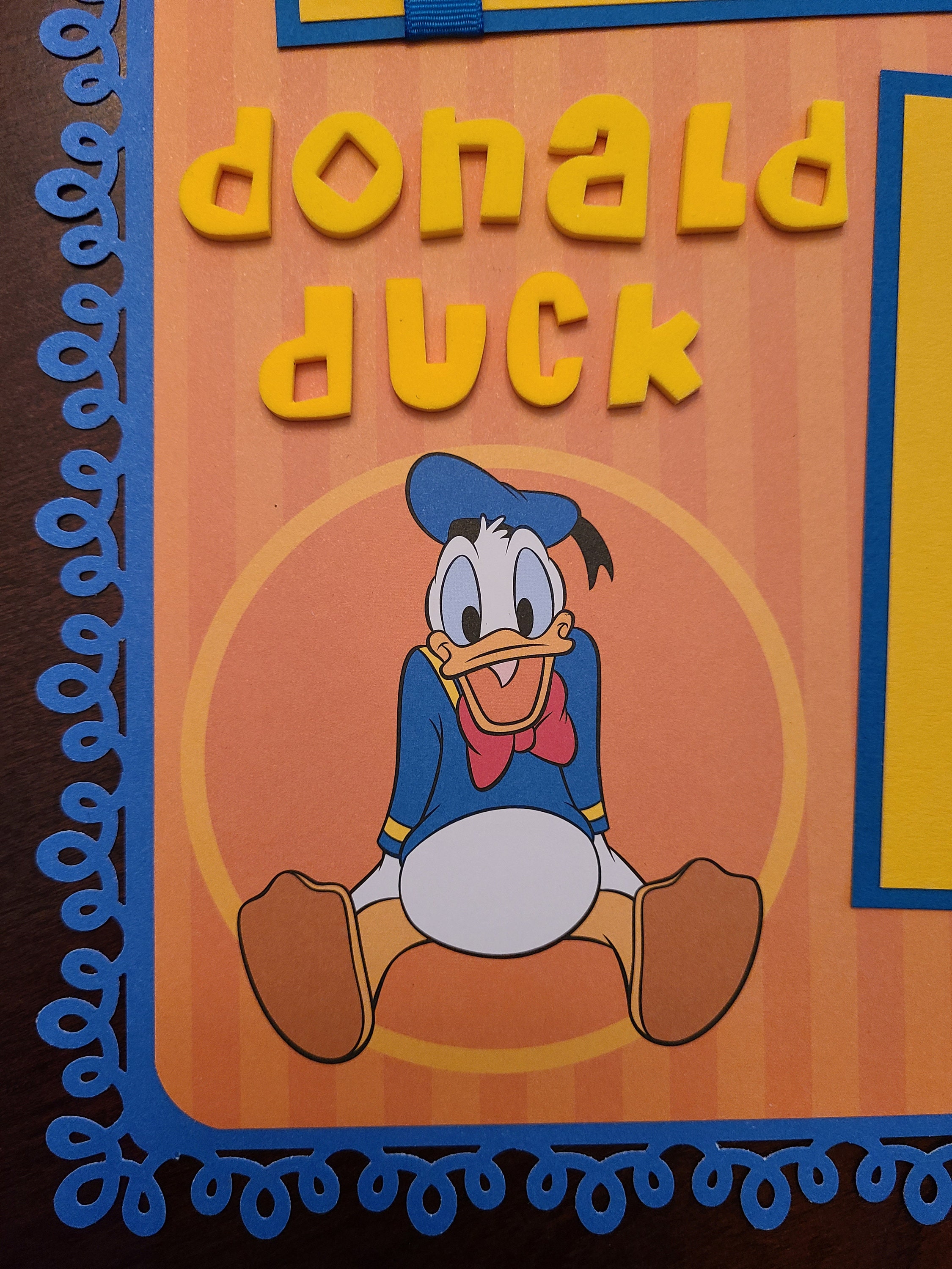 Disney Donald Duck Scrapbook Layout 1 Page 12"x12" Premade Scrapbook ...