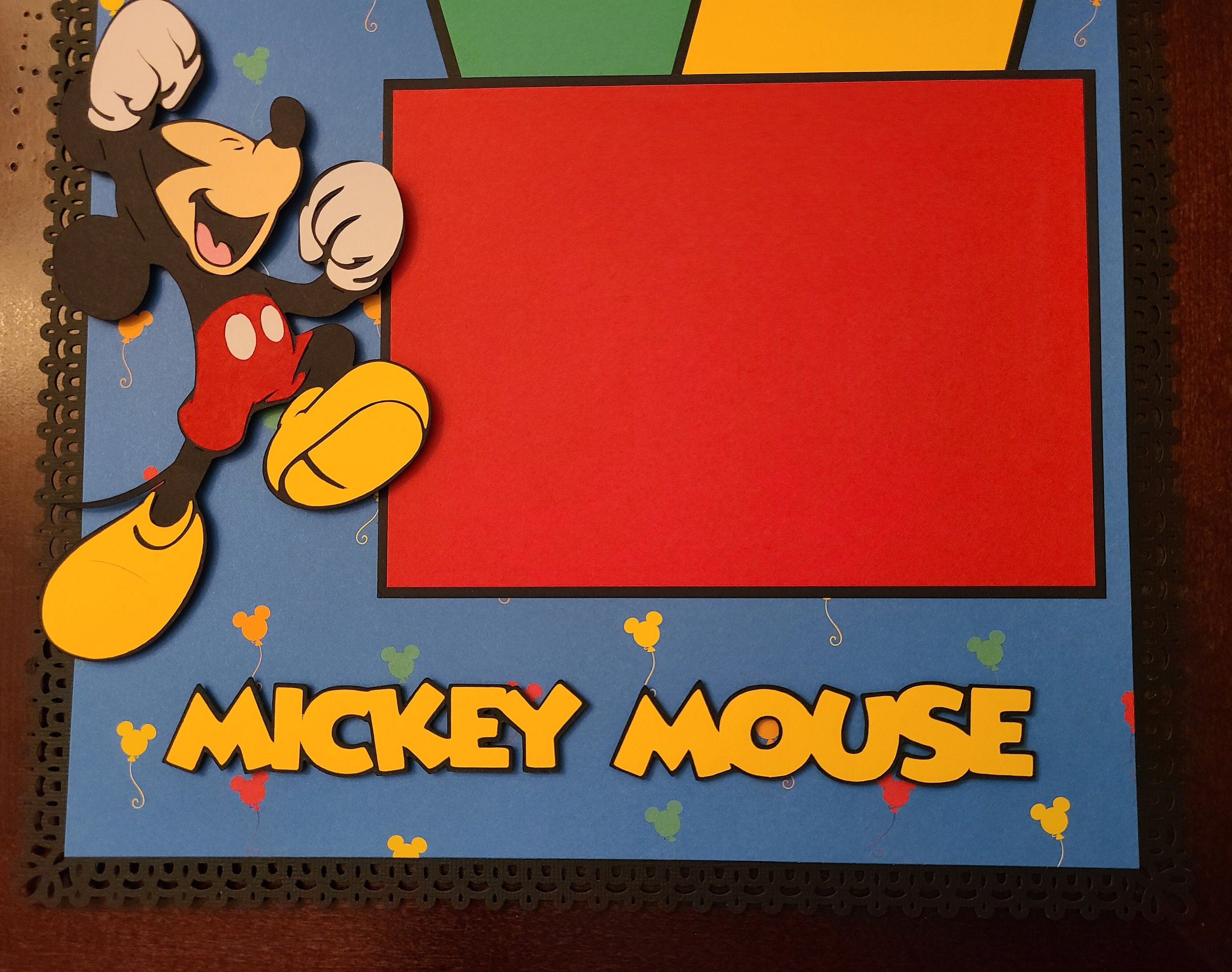 Disney Mickey Mouse Scrapbook Layout 1 Page 12x12 | Etsy