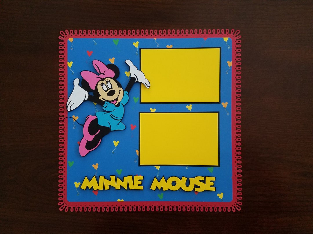 Disney Minnie Mouse Scrapbook Layout 1 Page 12"x12" Premade Page ...