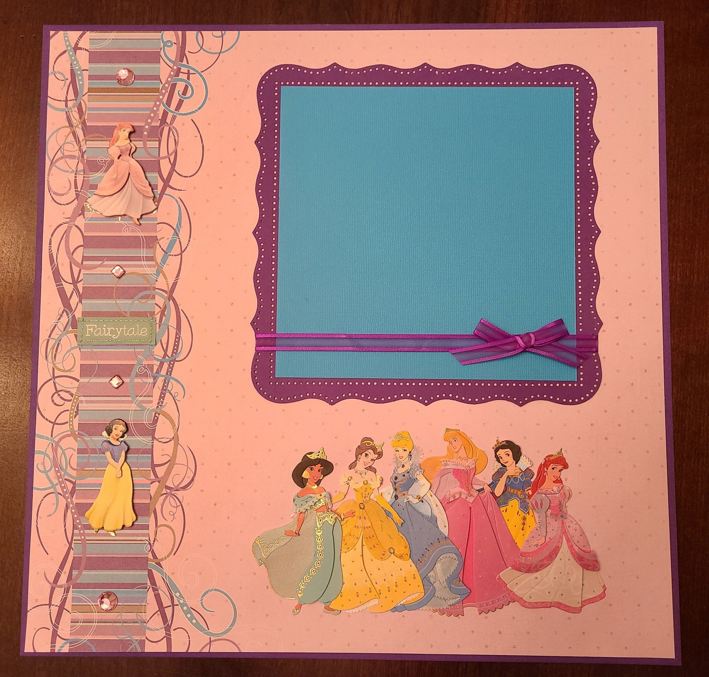Disney Princess Scrapbook Layout 2 Page 12x12 Featuring Jasmine, Belle ...
