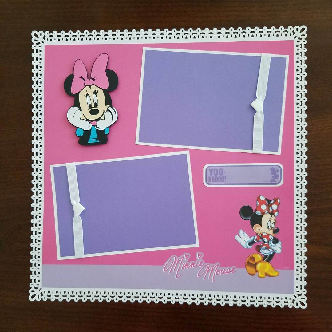 Disney Minnie Mouse Scrapbook Layout 1 Page 12"x12" Premade Layout ...