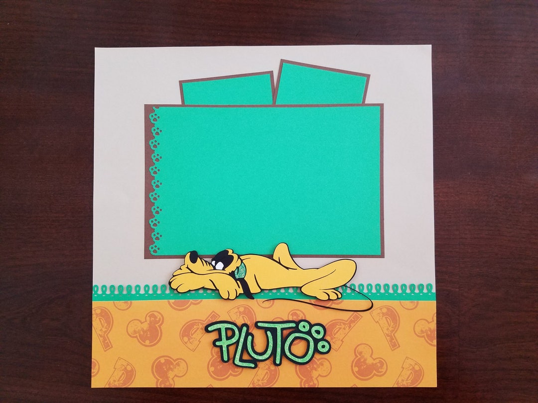 Disney Pluto Scrapbook Layout 1 Page 12"x12" Dog Pet Themed Scrapbook ...