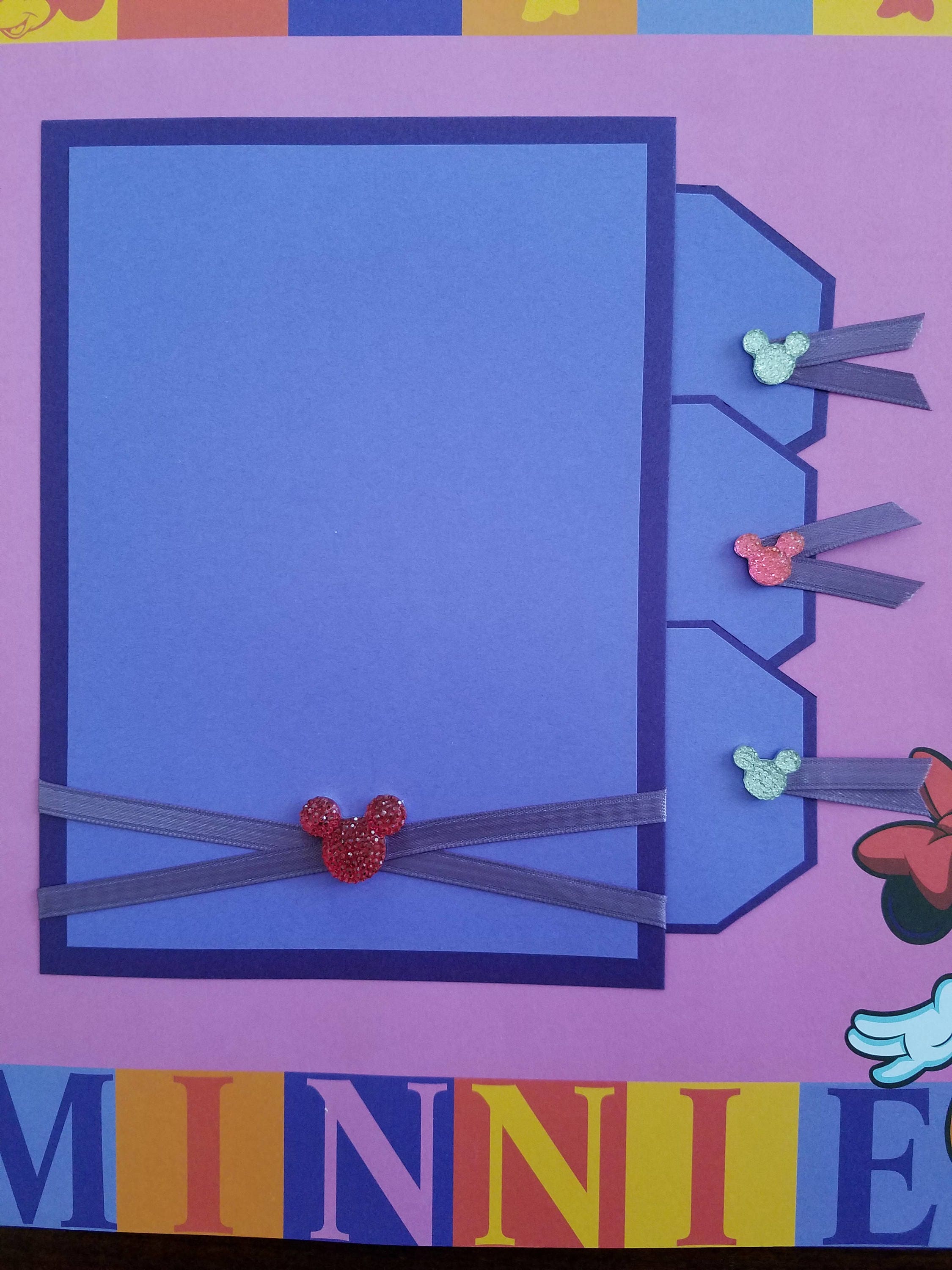 Disney Minnie Mouse Scrapbook Layout 1 Page 12"x12" Premade Page ...