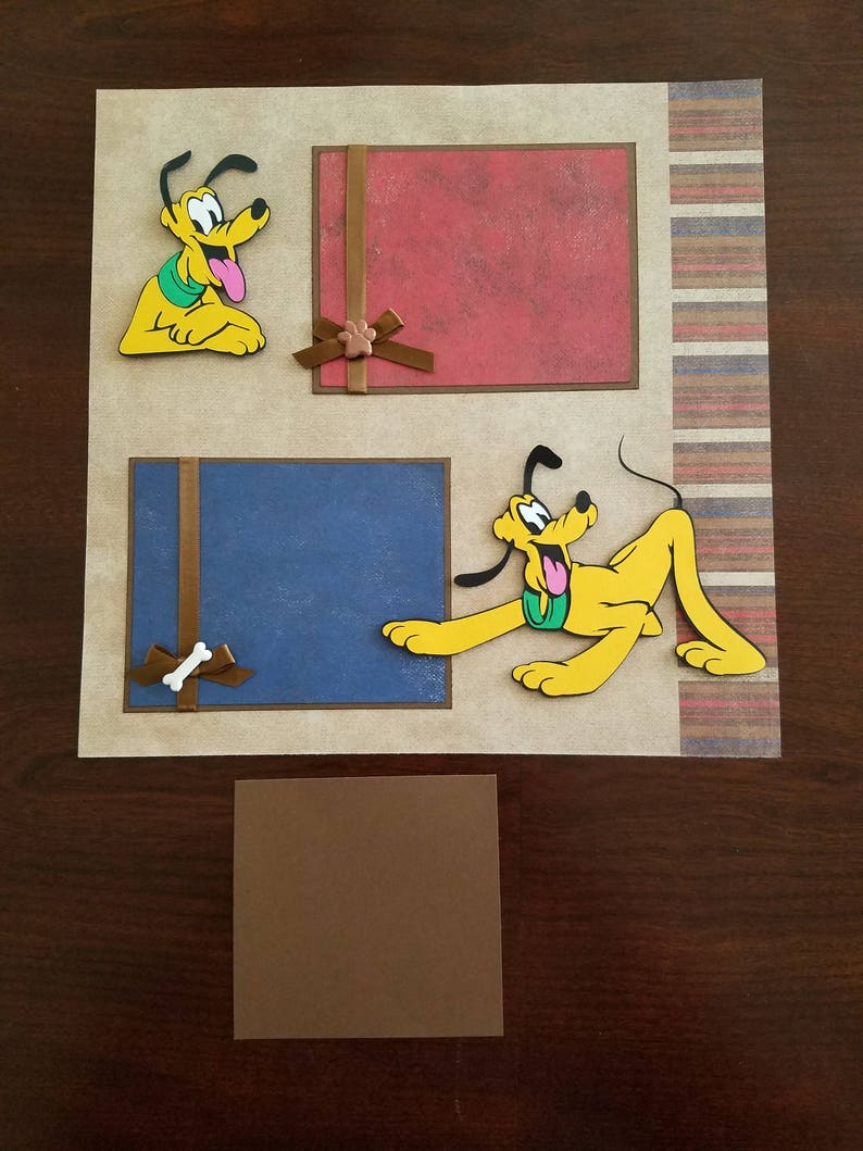 Disney Pluto Scrapbook Premade Layout 2 Page 12x12 - Etsy