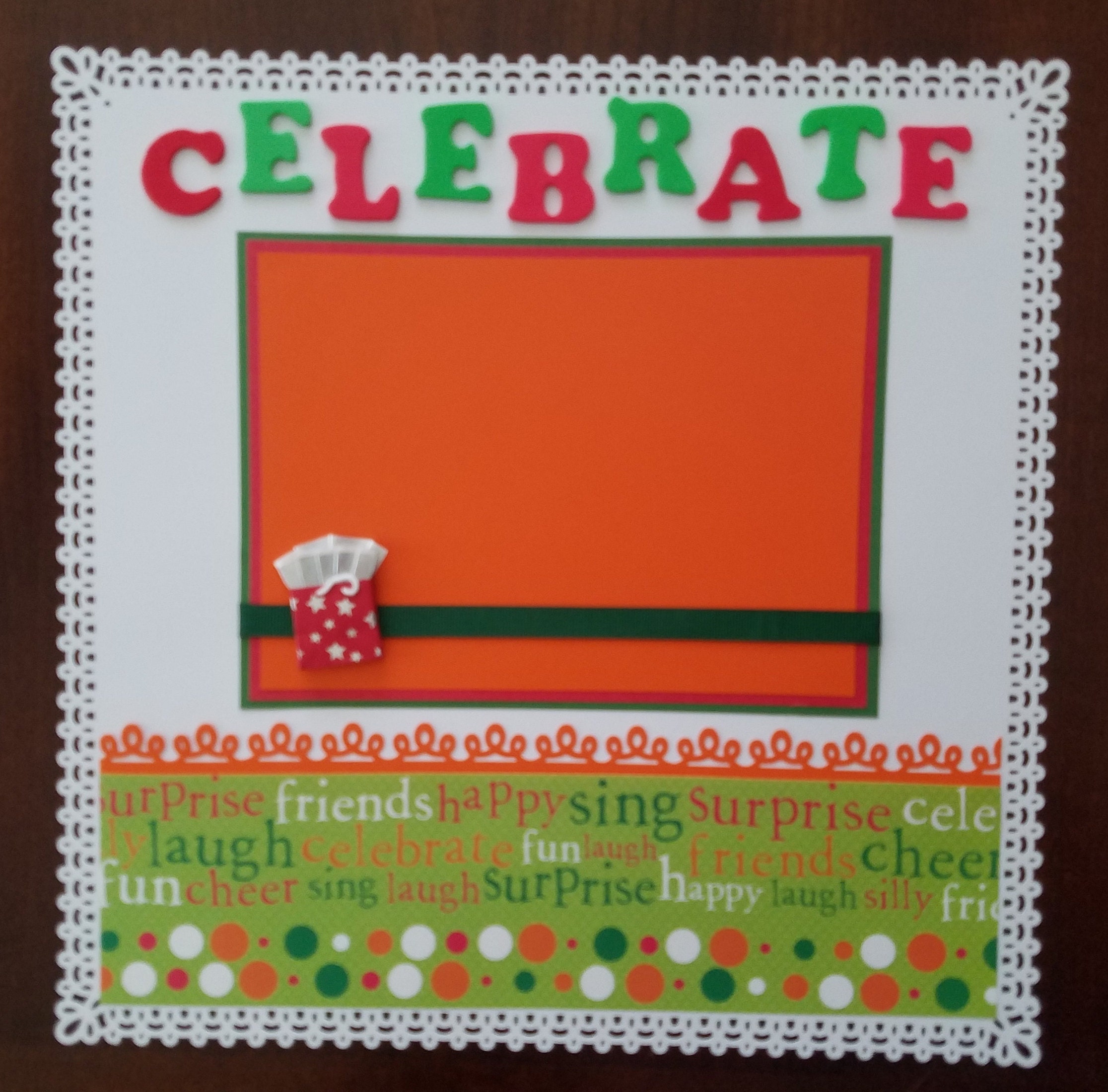 Celebrate Party Themed Scrapbook Layout 2 Pages 12"x12" Premade ...