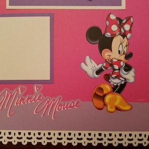 Disney Minnie Mouse Scrapbook Layout 1 Page 12"x12" Premade Layout ...