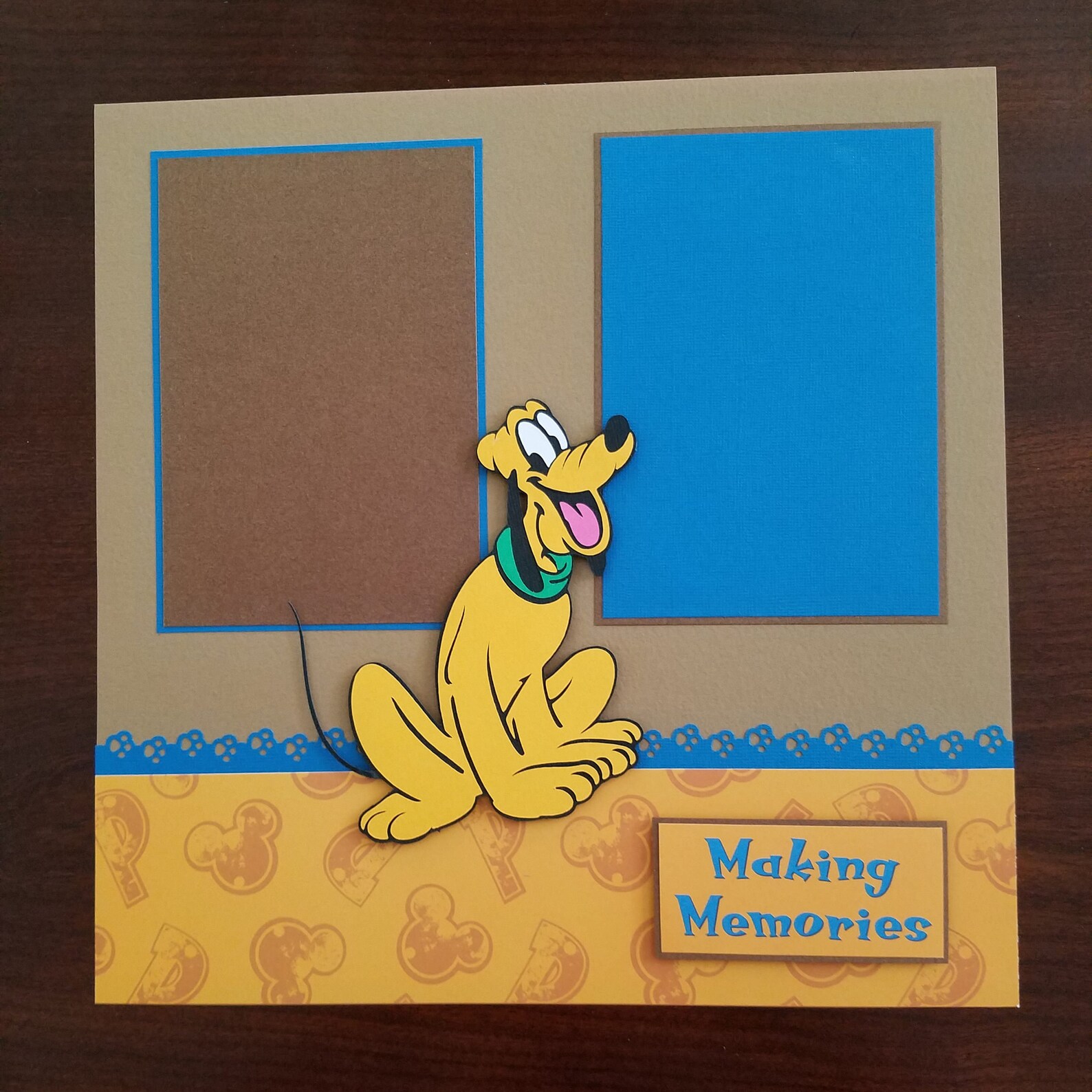 Disney Pluto Scrapbook Layout 2 Page 12"x12" Premade Dog Themed ...
