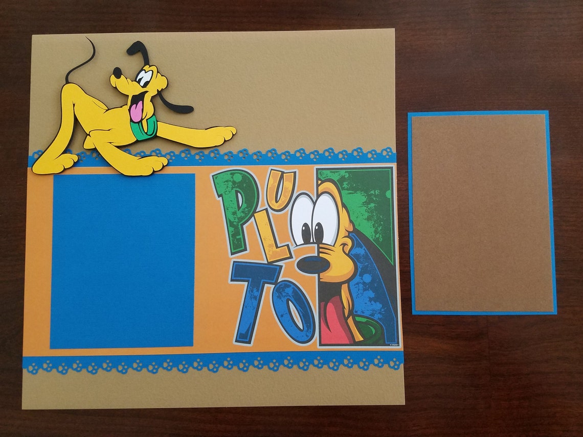 Disney Pluto Scrapbook Layout 2 Page 12"x12" Premade Dog Themed ...
