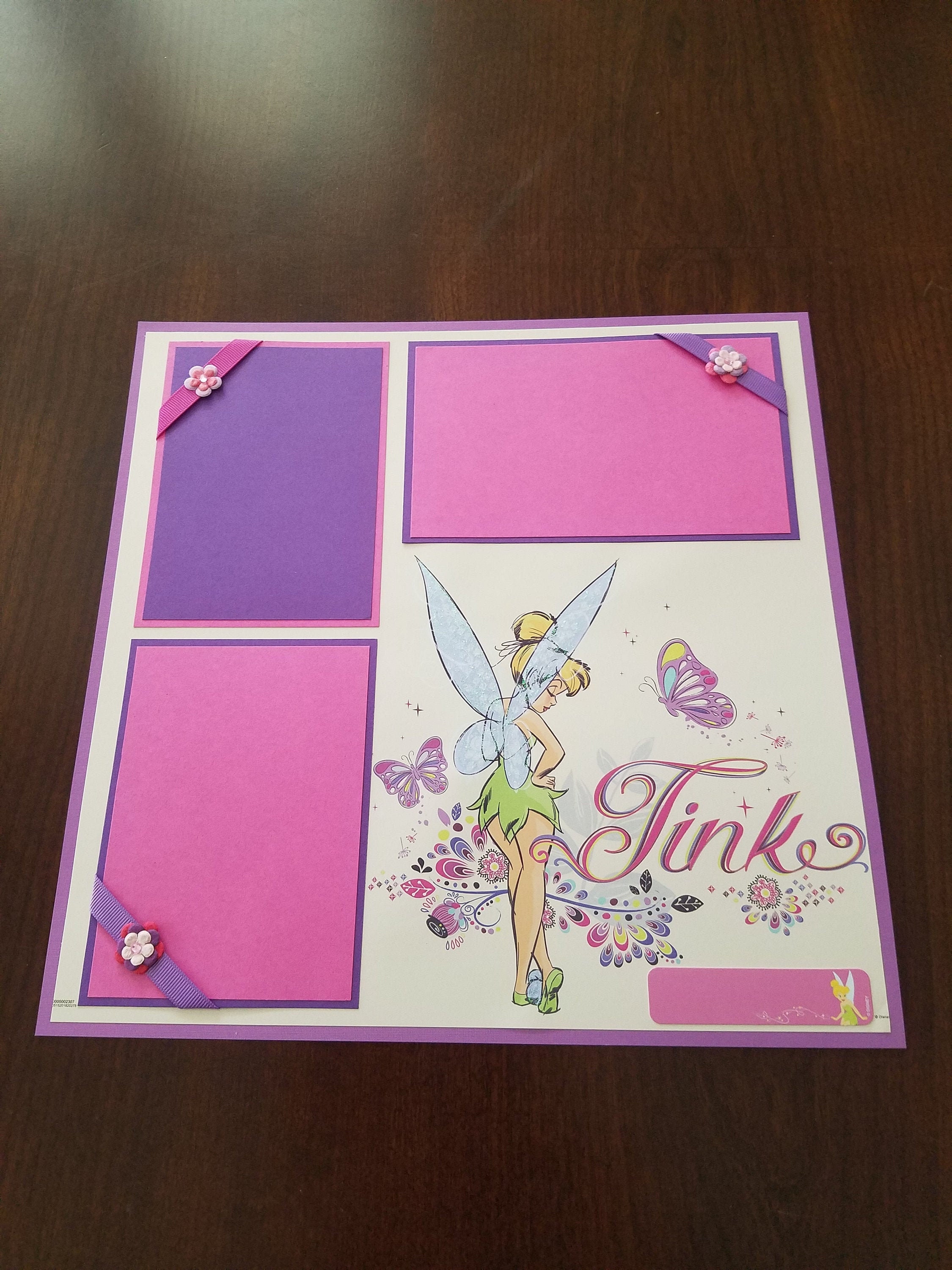 Disney Tinker Bell Scrapbook Layout 1 Page 12"x12" Premade Fairies ...