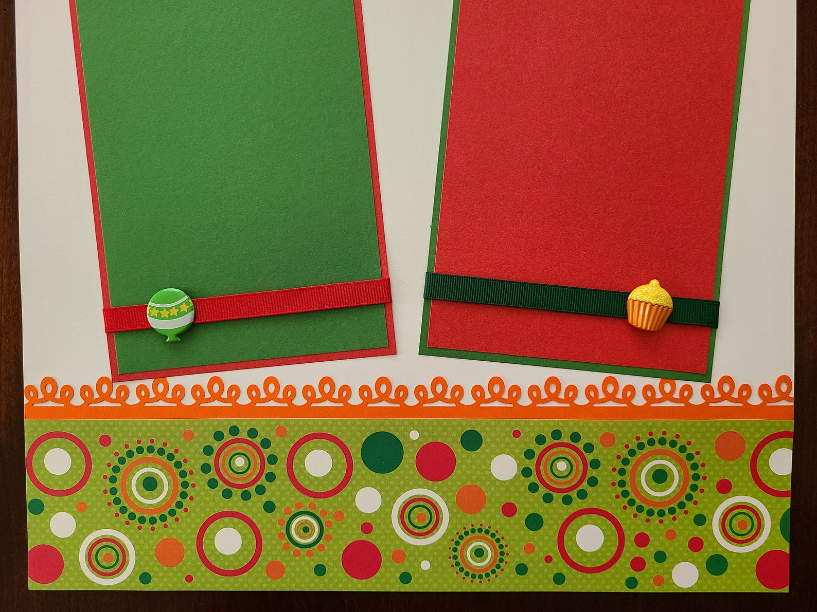 Celebrate Party Themed Scrapbook Layout 2 Pages | Etsy