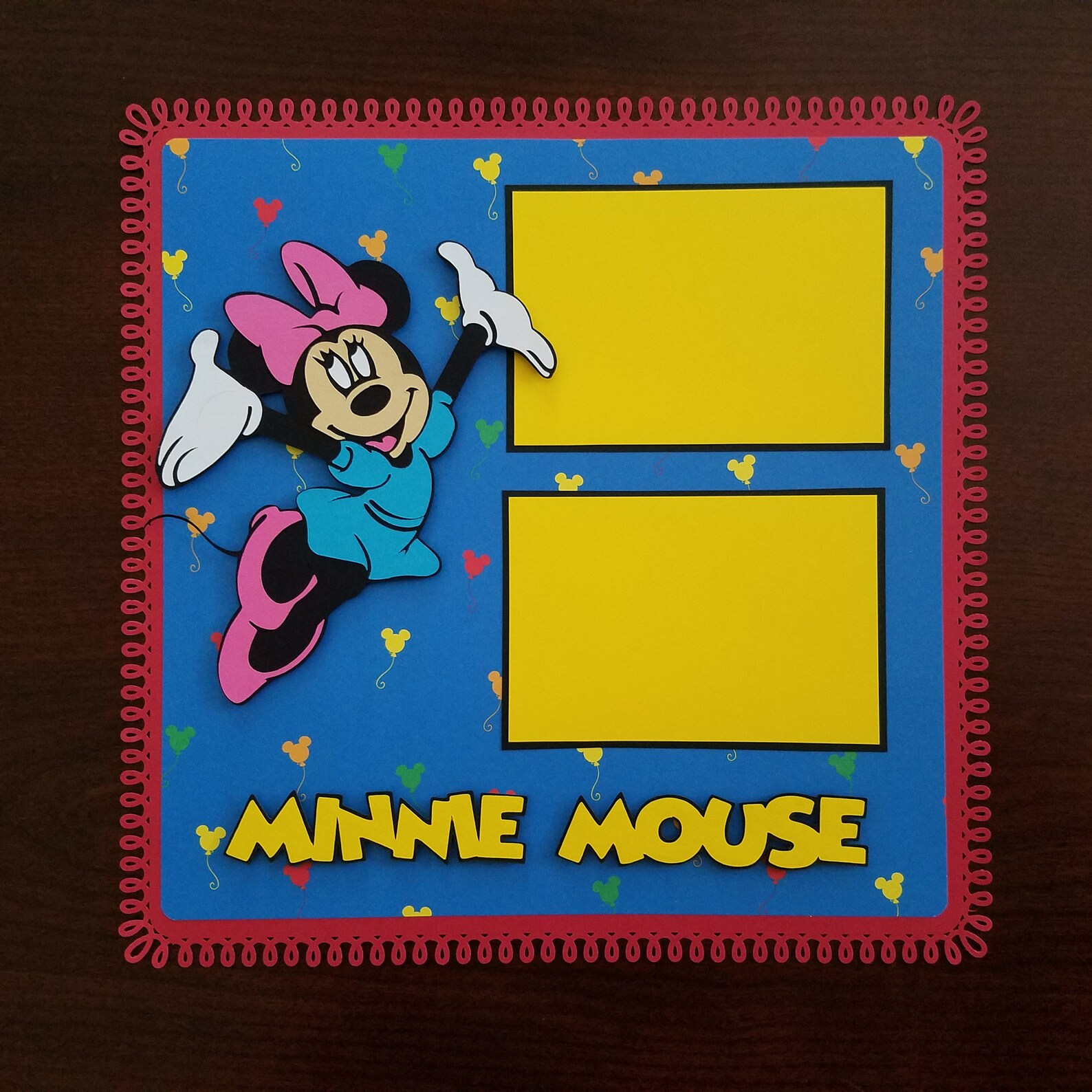 Disney Minnie Mouse Scrapbook Layout 1 Page 12"x12" Premade Page ...