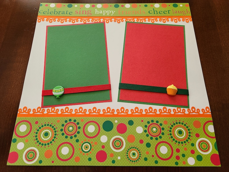 Celebrate Party Themed Scrapbook Layout 2 Pages - Etsy