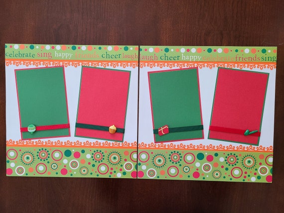 Celebrate Party Themed Scrapbook Layout 2 Pages | Etsy