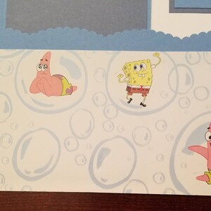 Spongebob Squarepants Premade Scrapbook Layout 2 Pages 12" X 12" Shadow ...