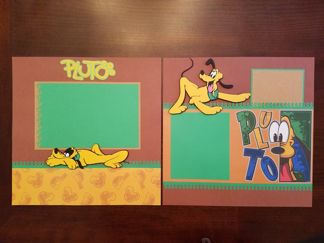 Disney Pluto Scrapbook Premade Layout 2 Page 12"x12" Dog Themed ...