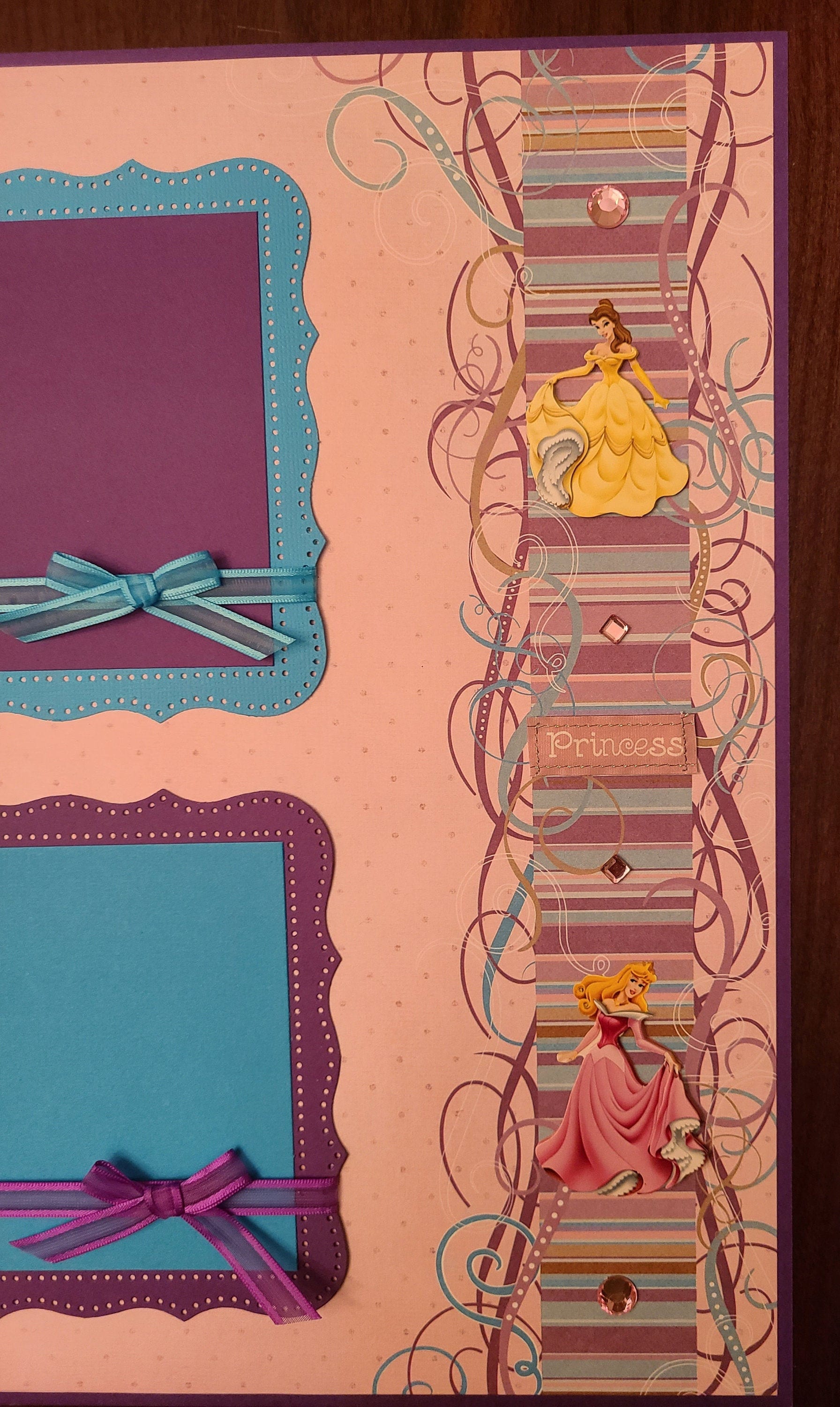 Disney Princess Scrapbook Layout 2 Page 12x12 Featuring Jasmine, Belle ...