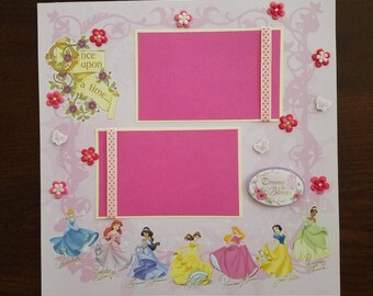 Princess Disney Girl Daughter Party 2 Page Layout Scrapbook - Etsy