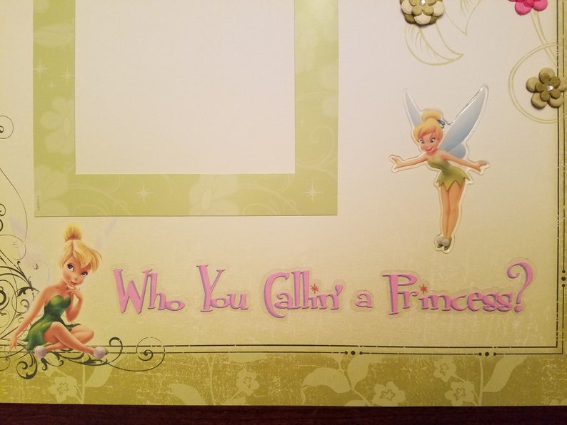 Disney Tinkerbell Scrapbook Layout 1 Page 12x12 Fairies Premade Layout ...