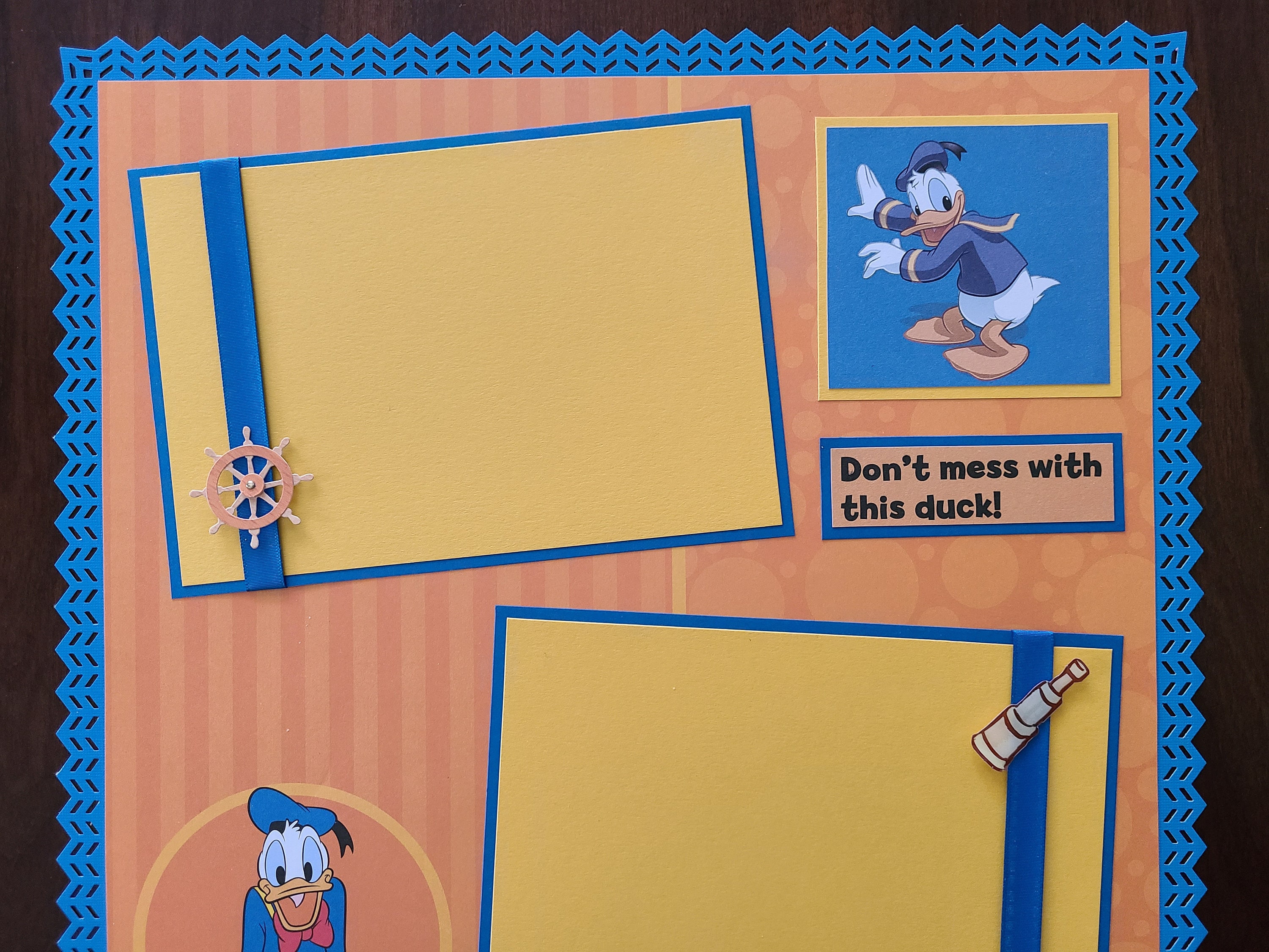 Disney Donald Duck Scrapbook Layout 1 Page 12x12 Premade Scrapbook Page ...