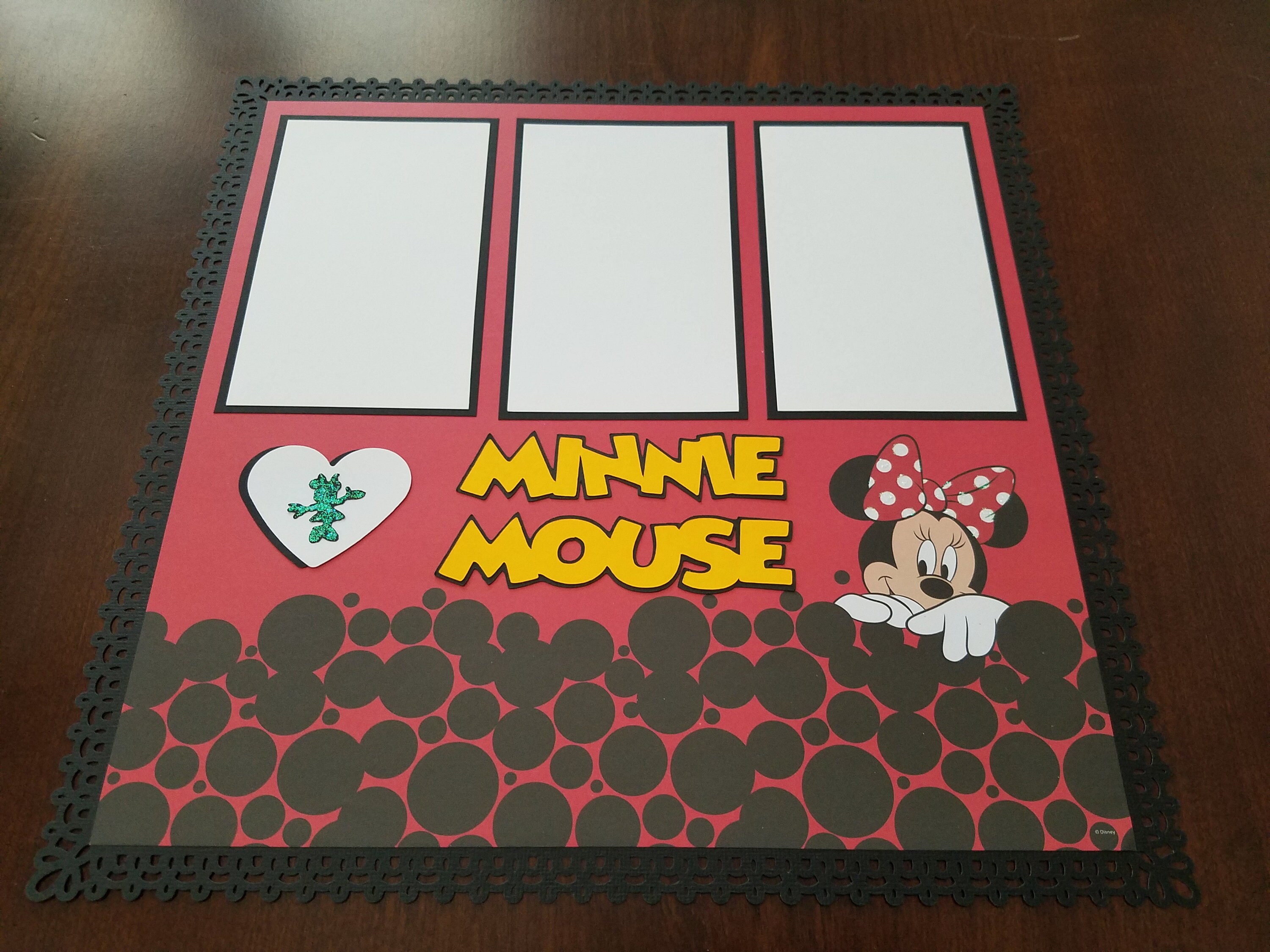 Disney Minnie Mouse Premade Scrapbook Layout 1 Page 12x12 Disneyland ...
