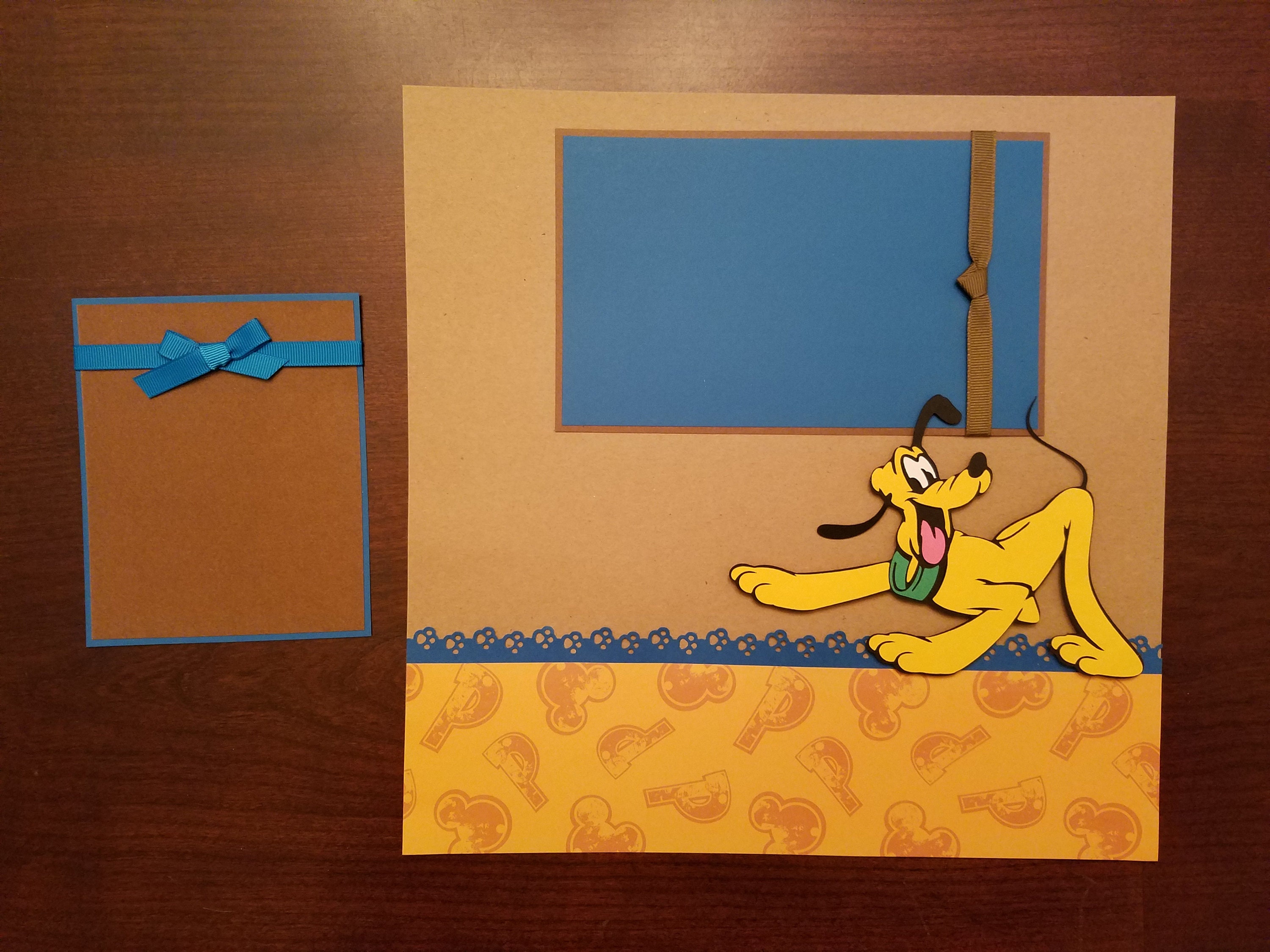 Disney Pluto Premade Scrapbook Layout 1 Page 12"x12" Dog, Pet Themed ...