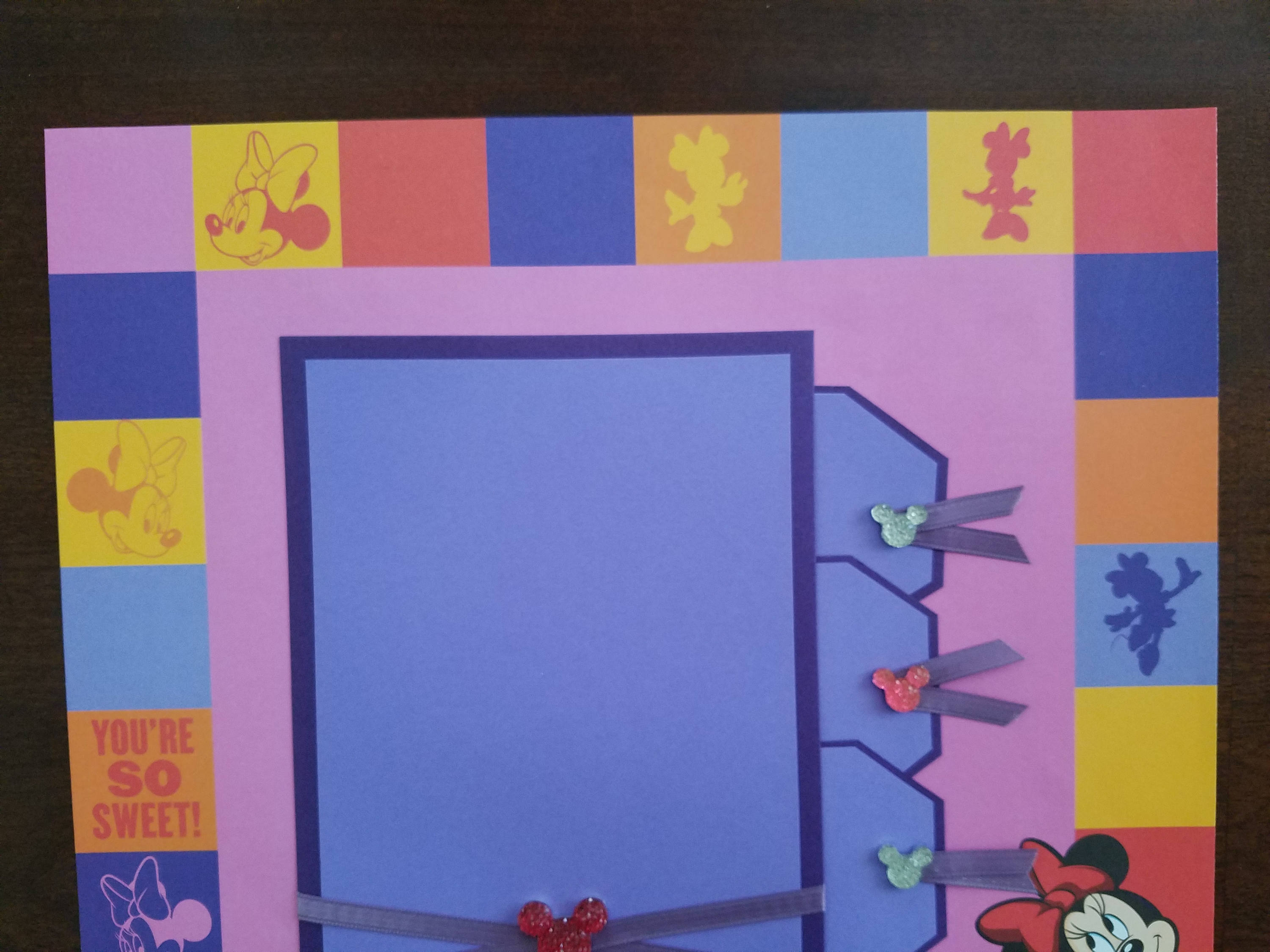 Disney Minnie Mouse Scrapbook Layout 1 Page 12"x12" Premade Page ...
