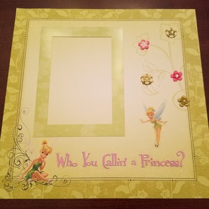 Disney Tinkerbell Scrapbook Layout 1 Page 12x12 | Etsy