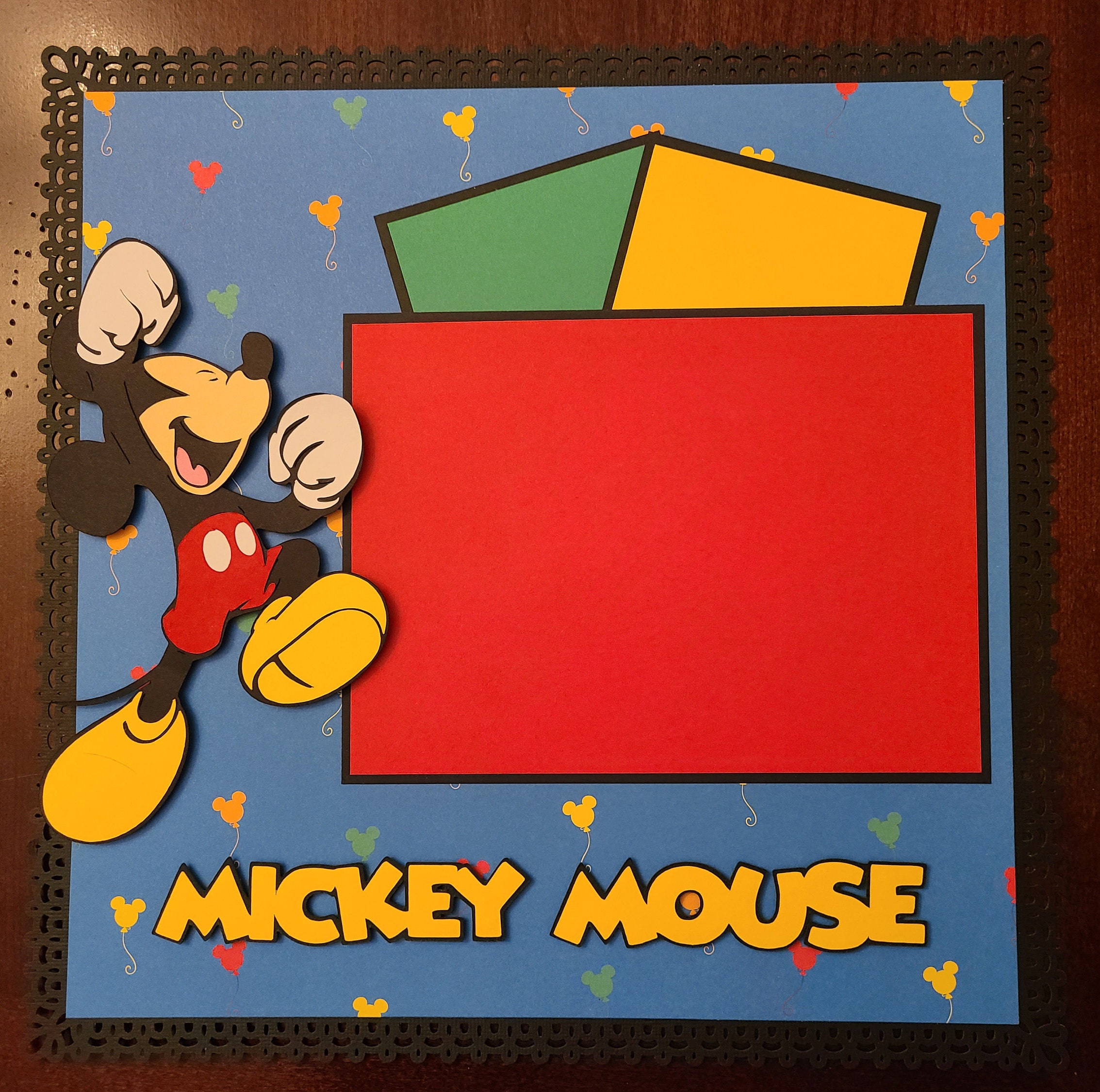 Disney Mickey Mouse Scrapbook Layout 1 Page 12x12 - Etsy