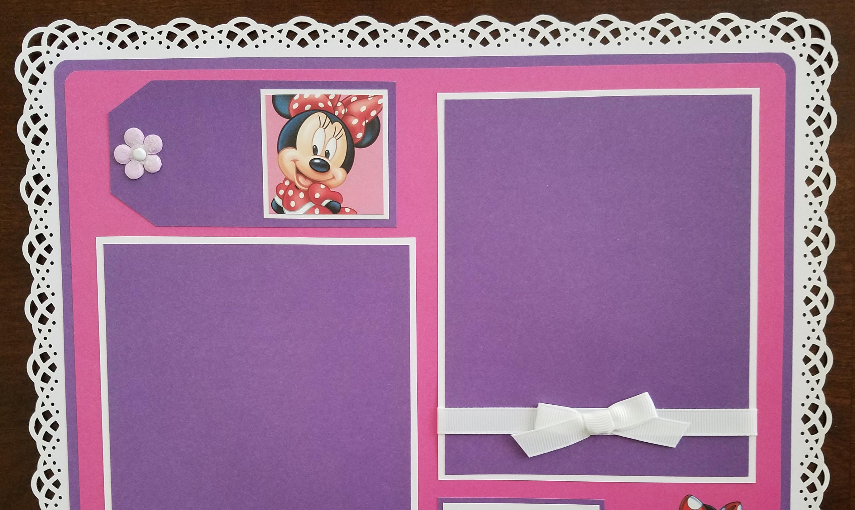 Disney Minnie Mouse Scrapbook Layout 1 Page 12x12 - Etsy France