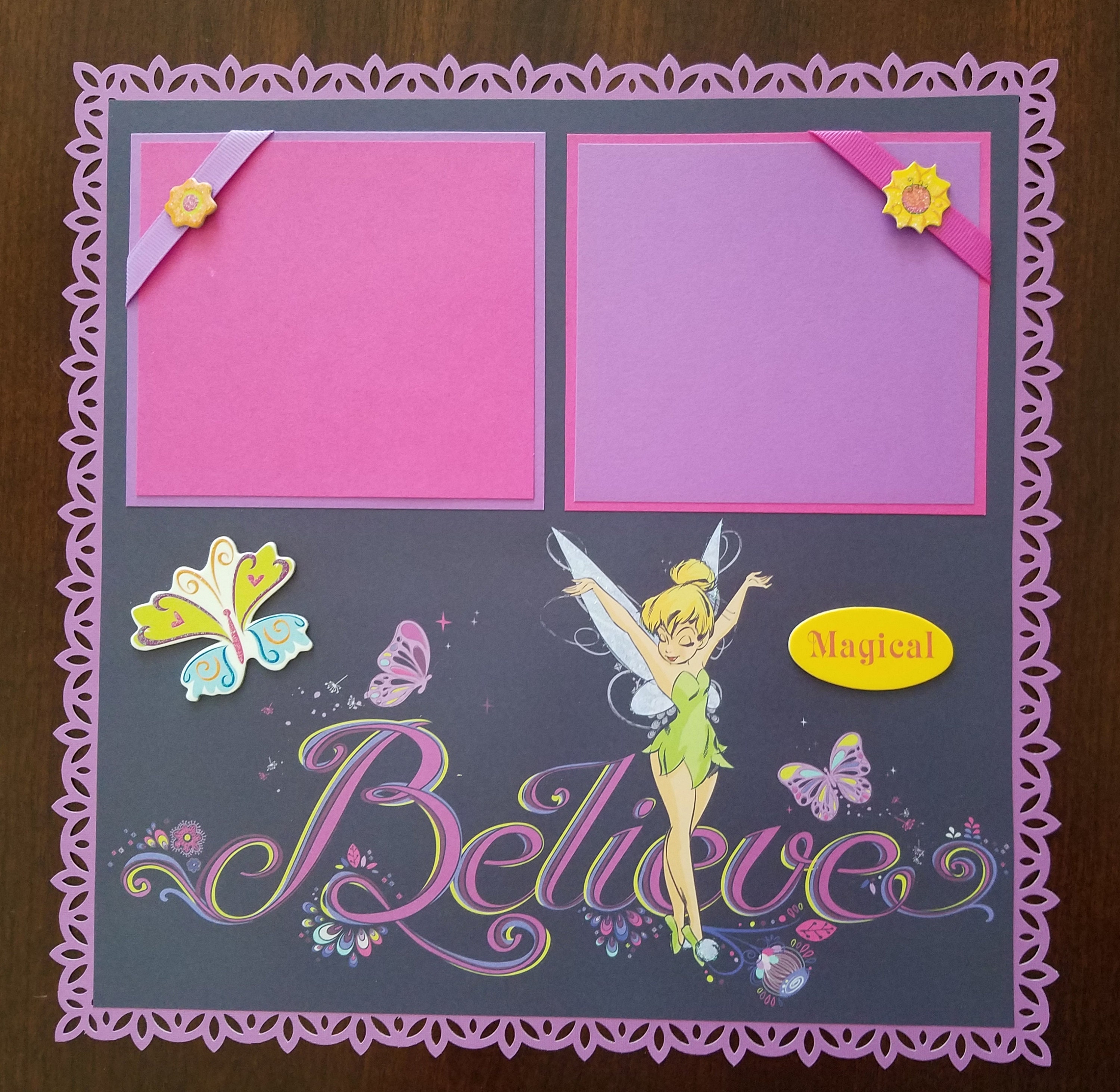 Disney Fairies Tinker Bell Scrapbook Layout 2 Page | Etsy