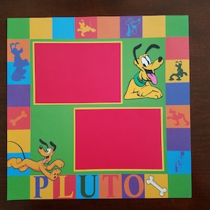 Disney Pluto Premade Scrapbook Page 12"x12" Dog Themed Scrapbook Layout ...