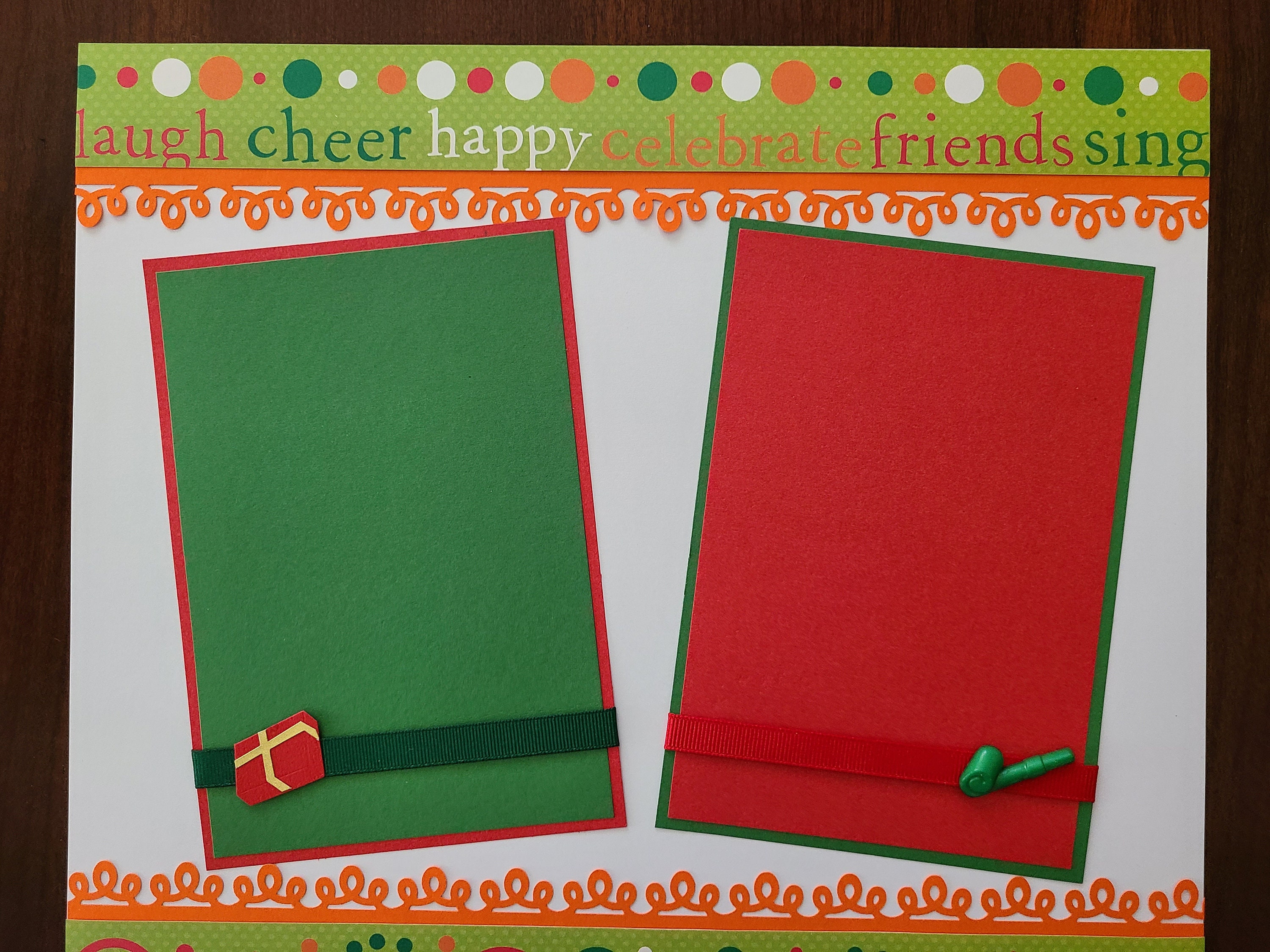 Celebrate Party Themed Scrapbook Layout 2 Pages | Etsy