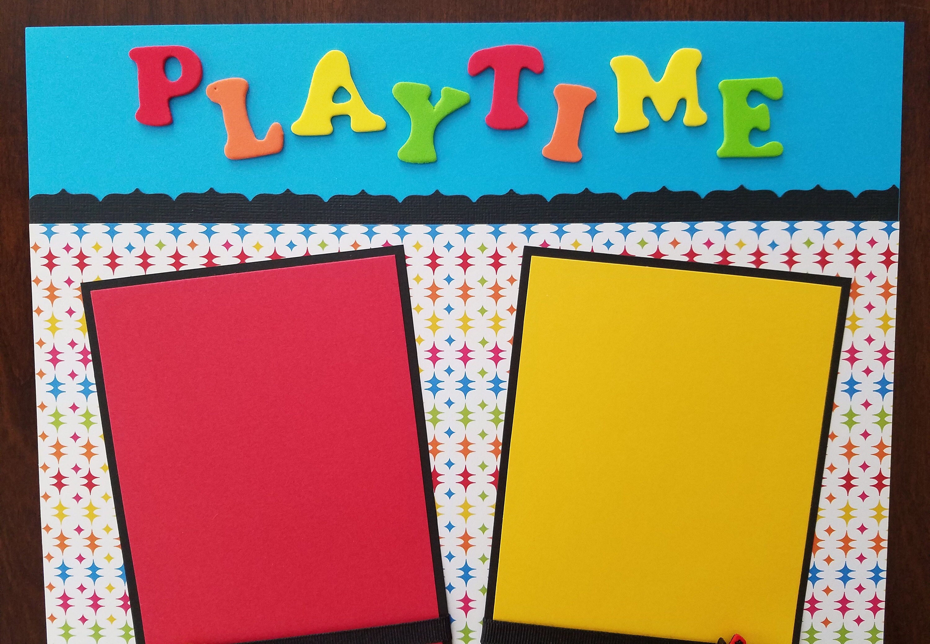 Play Time Toddler Themed Layout 2 Page 12x12 Premade Childhood ...