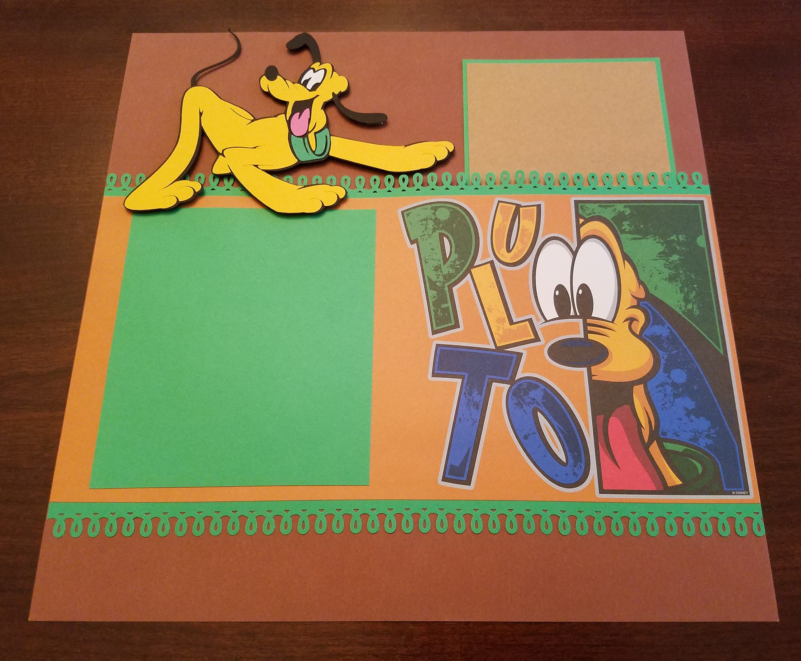 Disney Pluto Scrapbook Premade Layout 2 Page 12"x12" Dog Themed ...