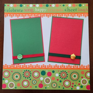 Celebrate Party Themed Scrapbook Layout 2 Pages 12"x12" Premade ...
