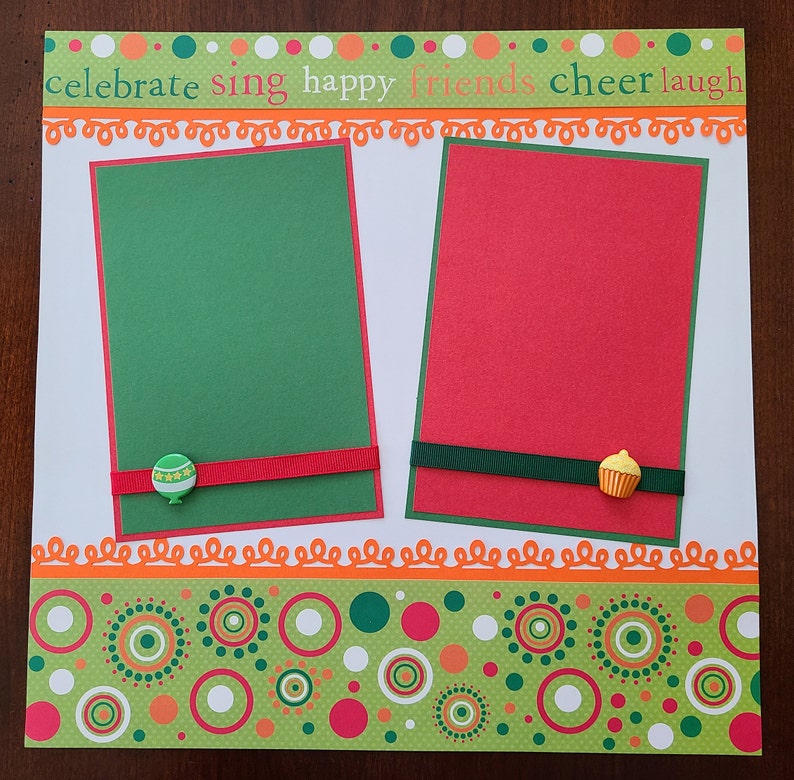 Celebrate Party Themed Scrapbook Layout 2 Pages - Etsy