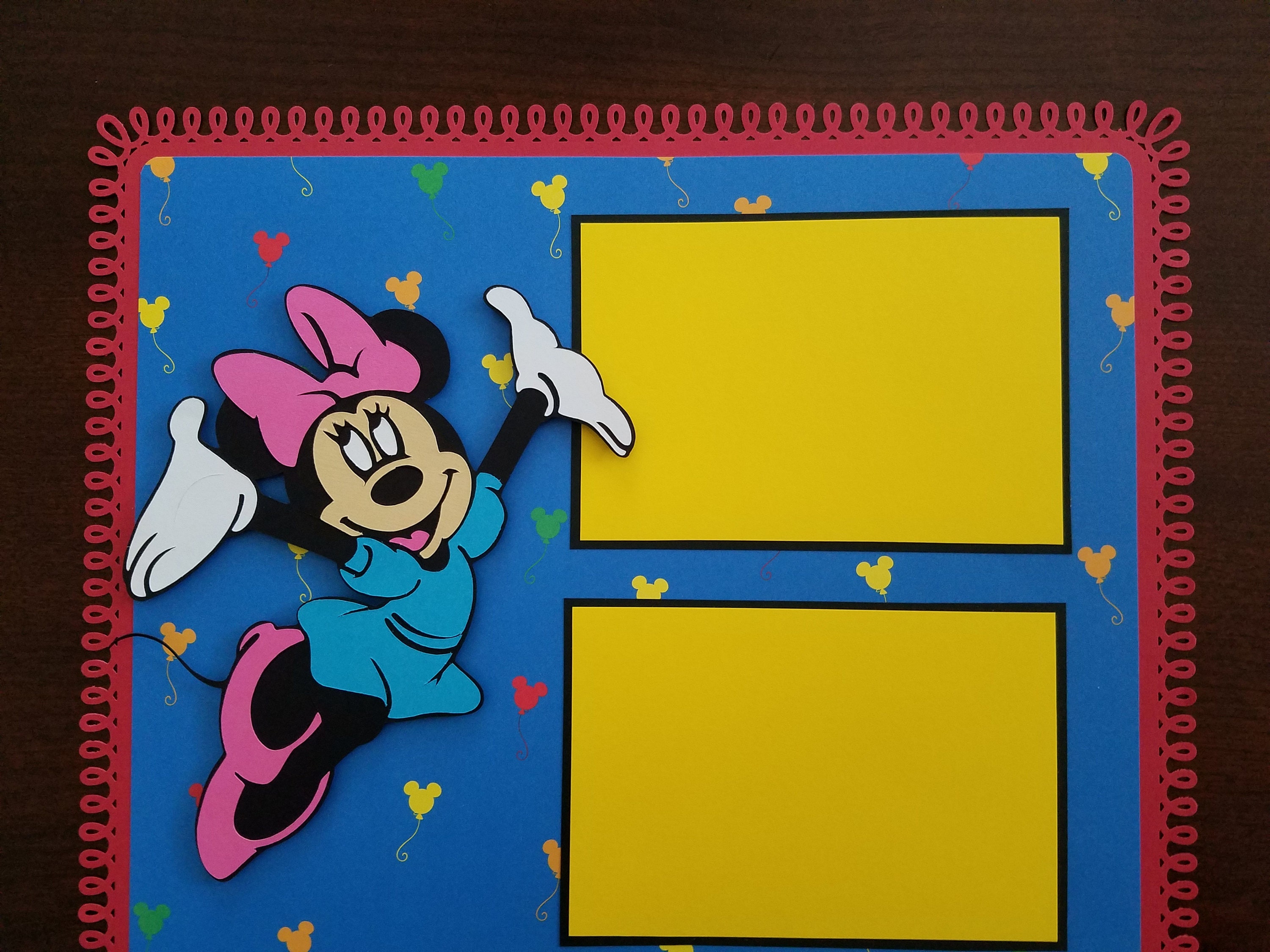 Disney Minnie Mouse Scrapbook Layout 1 Page 12"x12" Premade Page ...