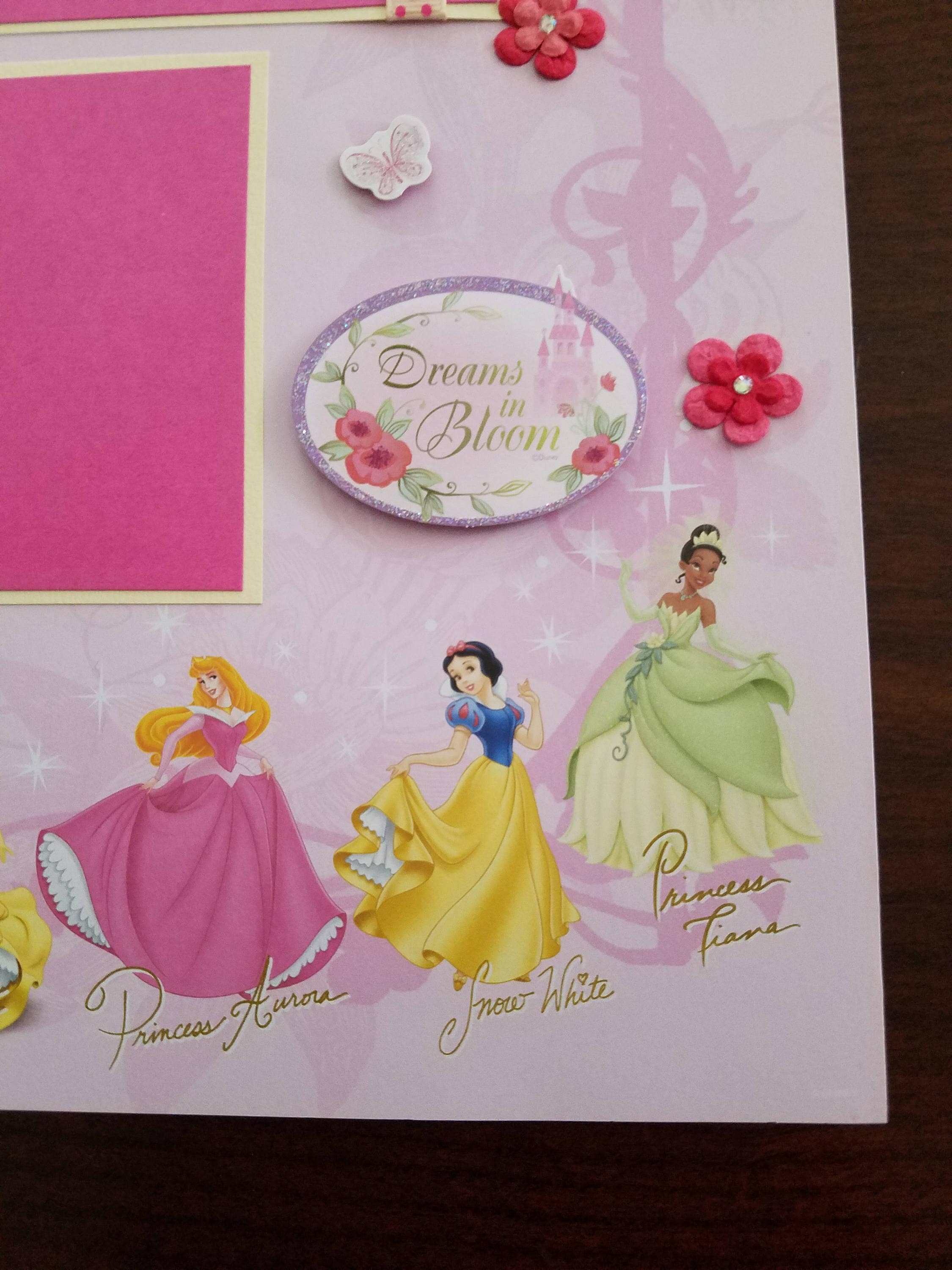 Disney Princesses Premade Scrapbook Layout 1 Page 12 X - Etsy