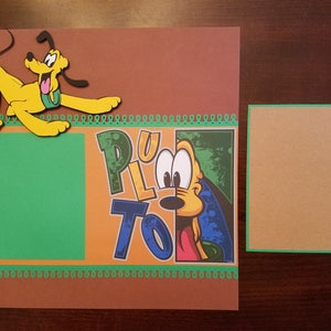 Disney Pluto Scrapbook Premade Layout 2 Page 12"x12" Dog Themed ...