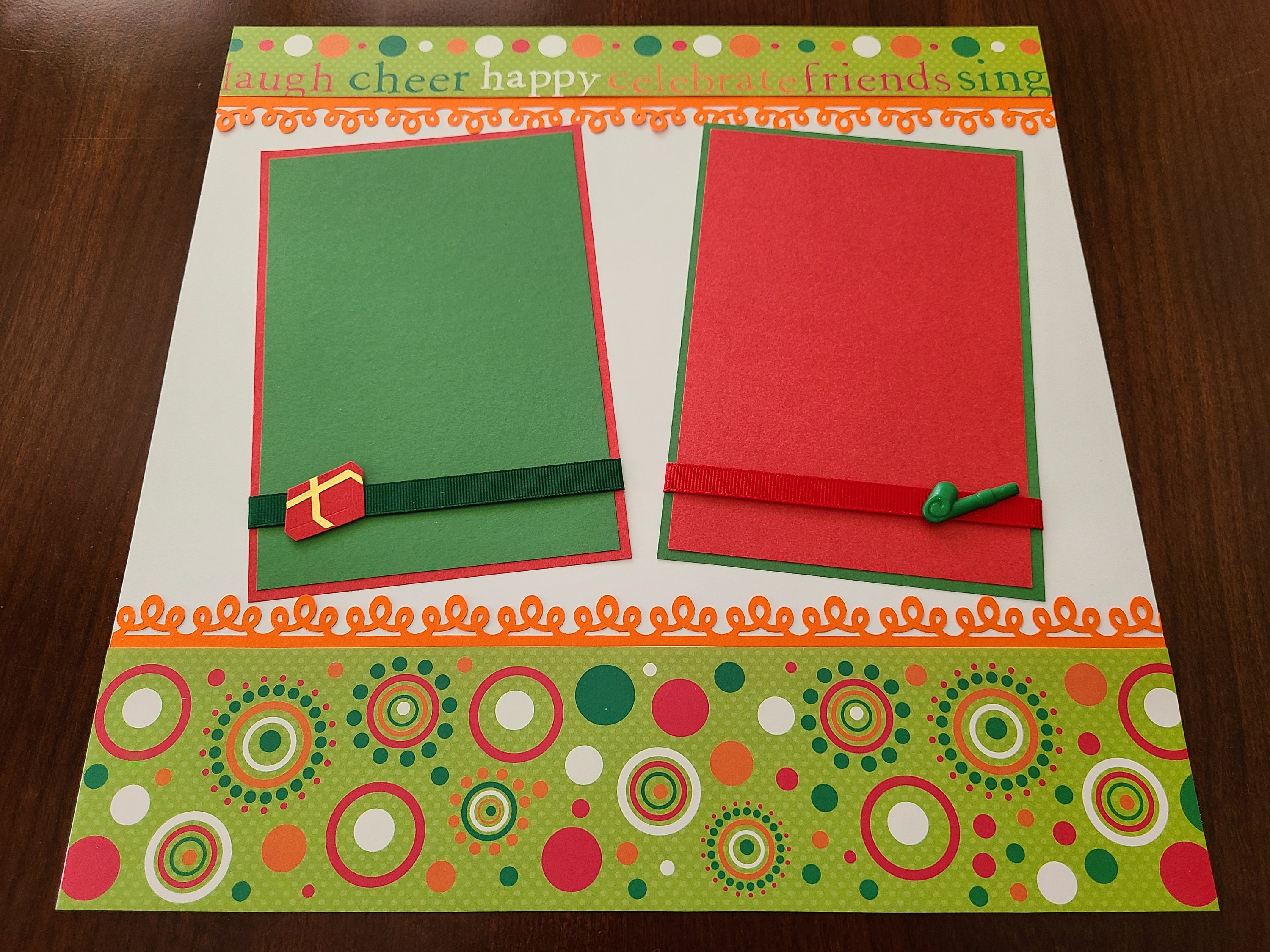 Celebrate Party Themed Scrapbook Layout 2 Pages | Etsy