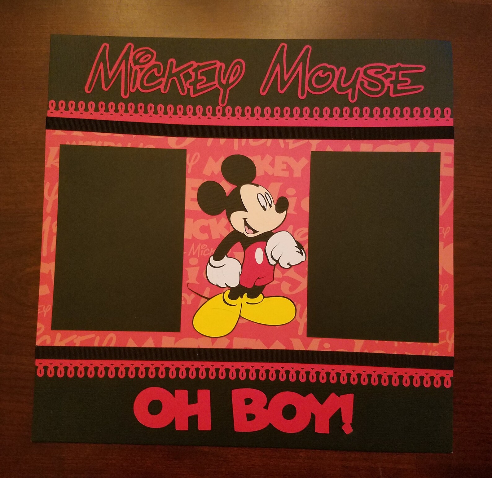 Disney Mickey Mouse Premade Scrapbook Layout 1 Page 12x12 Add to Shadow ...