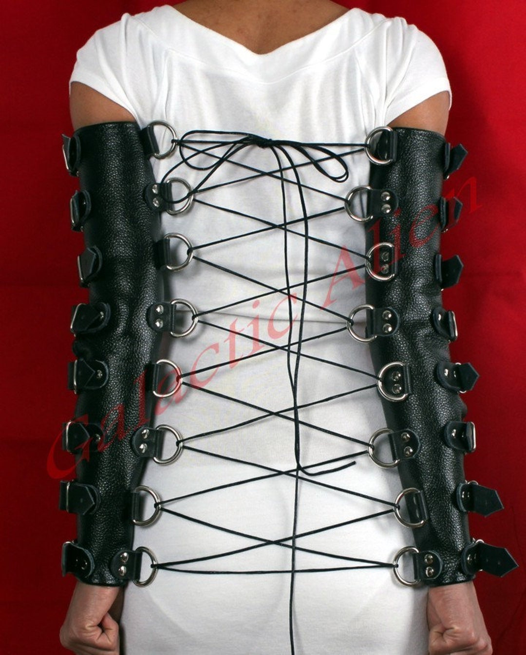 Real Cow Leather Single Glove Armbinder Escapology Etsy