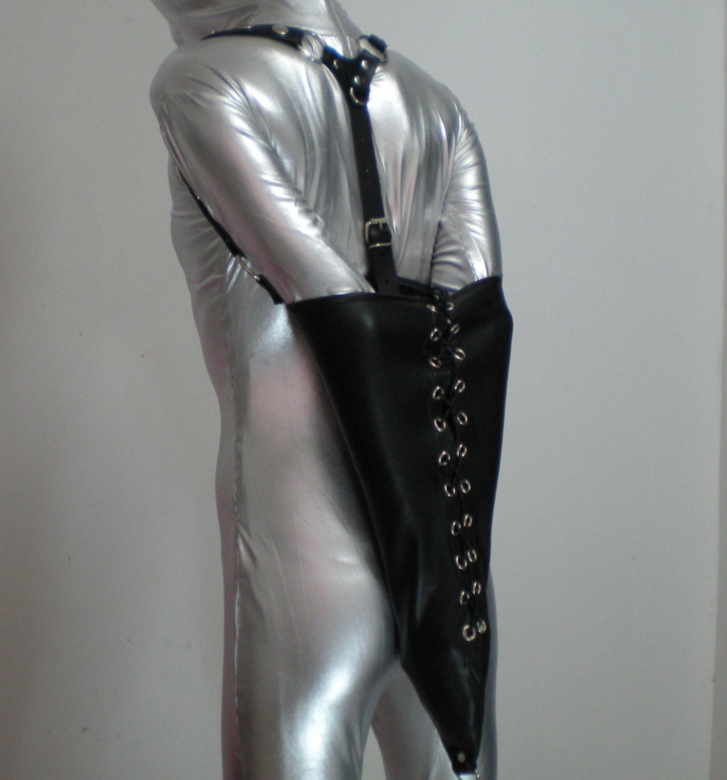 Real Leather Single Glove Armbinder With Over Shoulder Straps Etsy